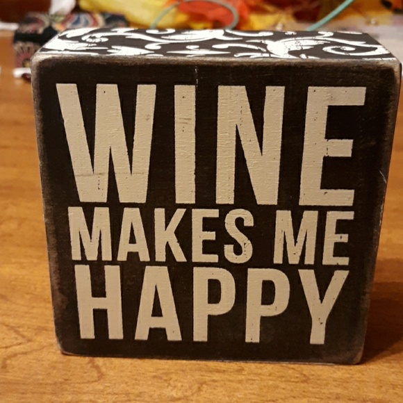 Primitives by Kathy | Accents | Wine Makes Me Happy 44 Wooden Box ...